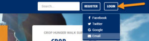Logging In to Manage Your Page and Fundraising | CROP Hunger Walk Help ...